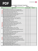 AORN Sample Cleaning Checklist Includes or and Pre and Postop | PDF ...