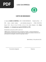 Carta de Designado - Modelo | PDF
