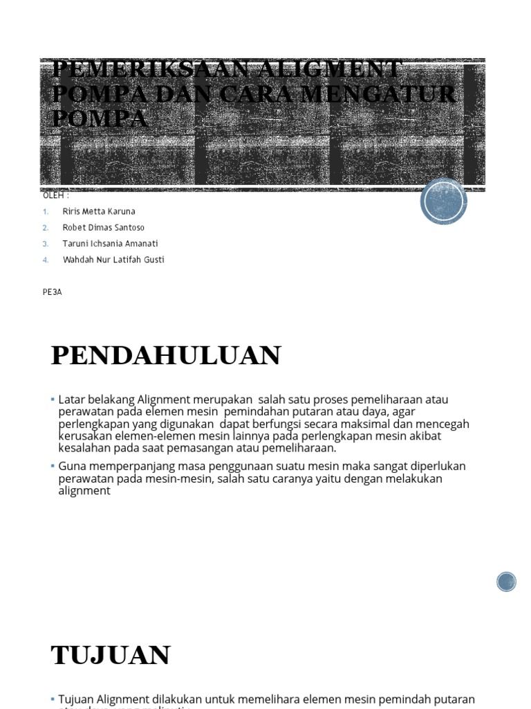 Pemeriksaan Aligment Pompa Dan Cara Mengatur Pompa | PDF