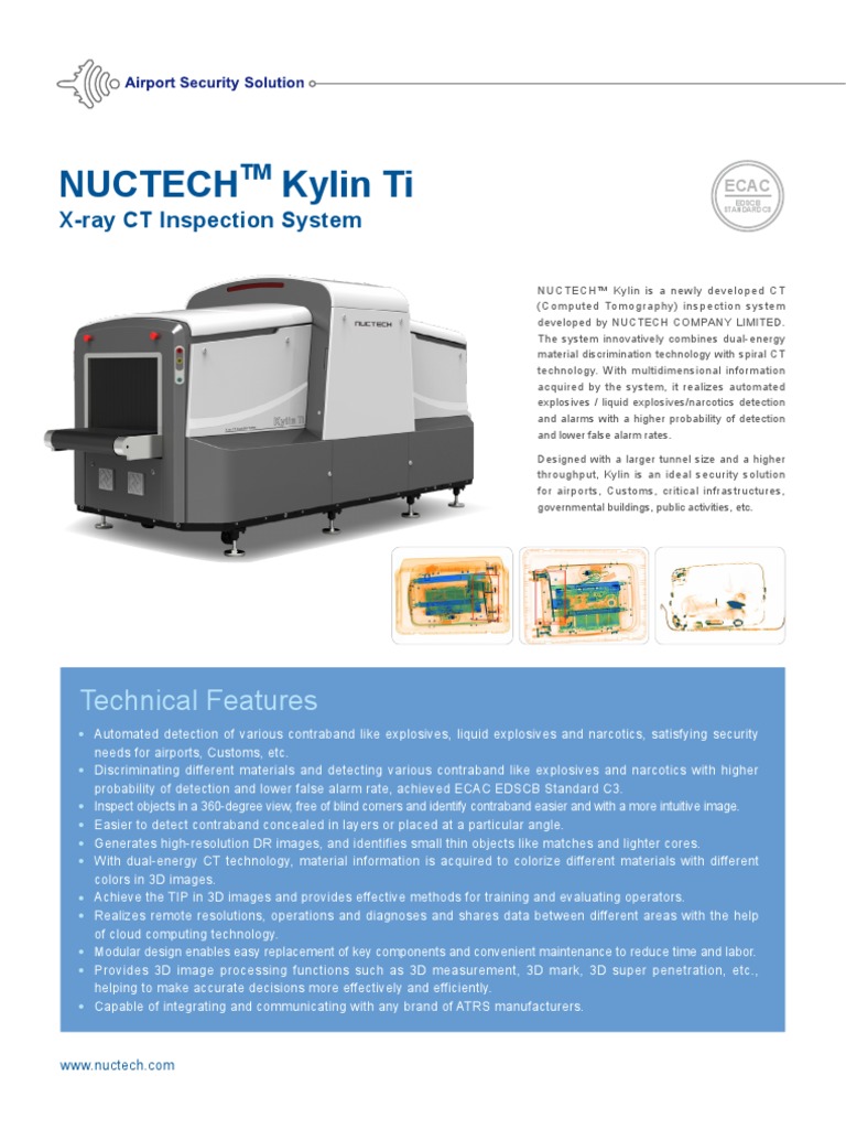 Nuctech Kylin Ti X Ray Baggage Scanner | PDF | Ct Scan | Imaging