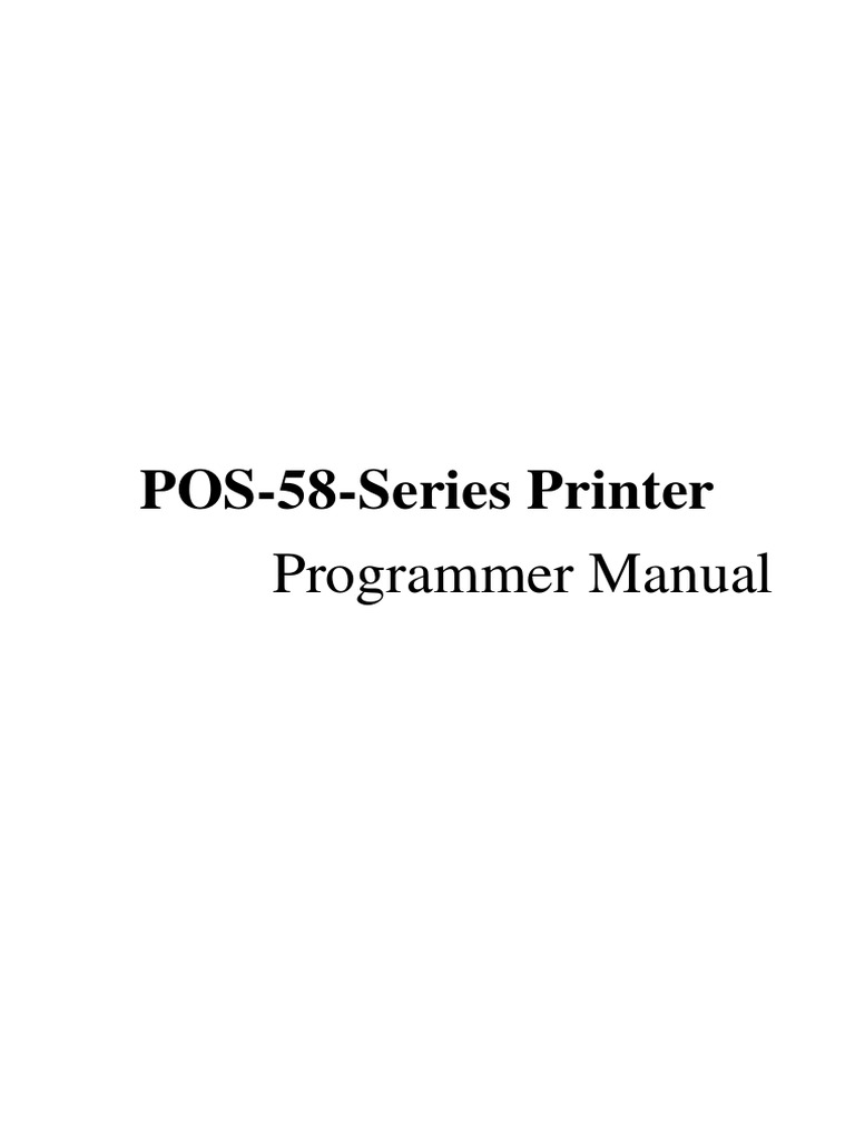 POS-58 Series Printer Command Guide | PDF | Ascii | Printer (Computing)