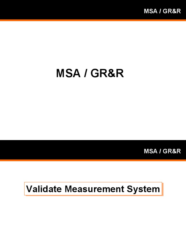 GRR Training Slides | PDF | Inventory | Measurement