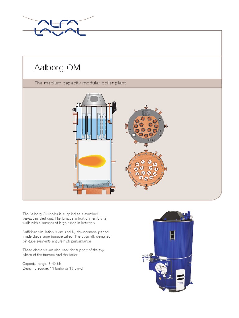 Aalborg OM: The Medium Capacity Modular Boiler Plant | PDF | Boiler ...