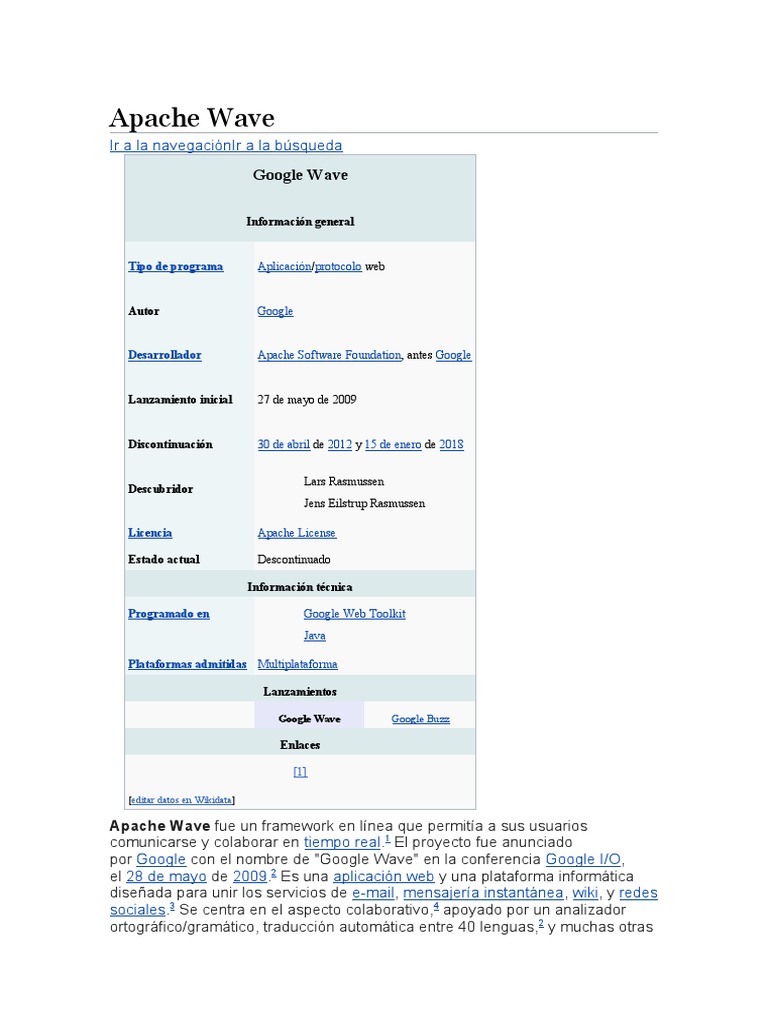 Apache Wave | PDF | Informática | Software