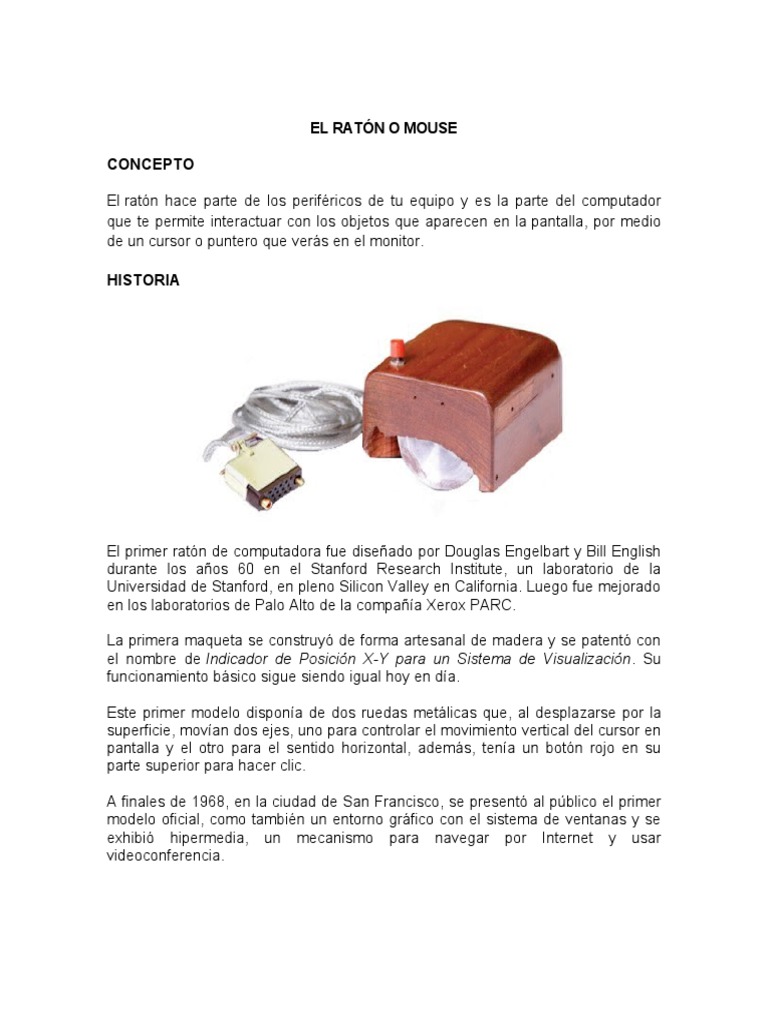 Qué Es Un Ratón o Mouse | PDF | Equipo de oficina | Interacción hombre ...