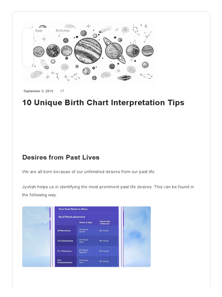 10 Unique Birth Chart Interpretation Tips | PDF | Hindu Astrology ...