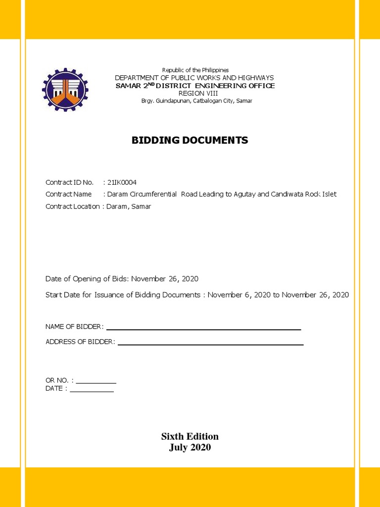Bidding Documents for the Construction of the Daram Circumferential ...