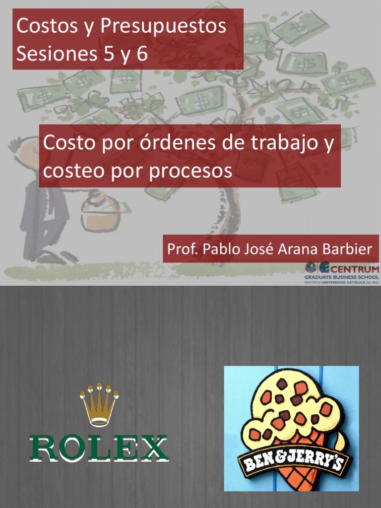 Sesiones 5 y 6 - Costeo Por + Rdenes de Trabajo y Costeo Por Procesos | PDF | Economias