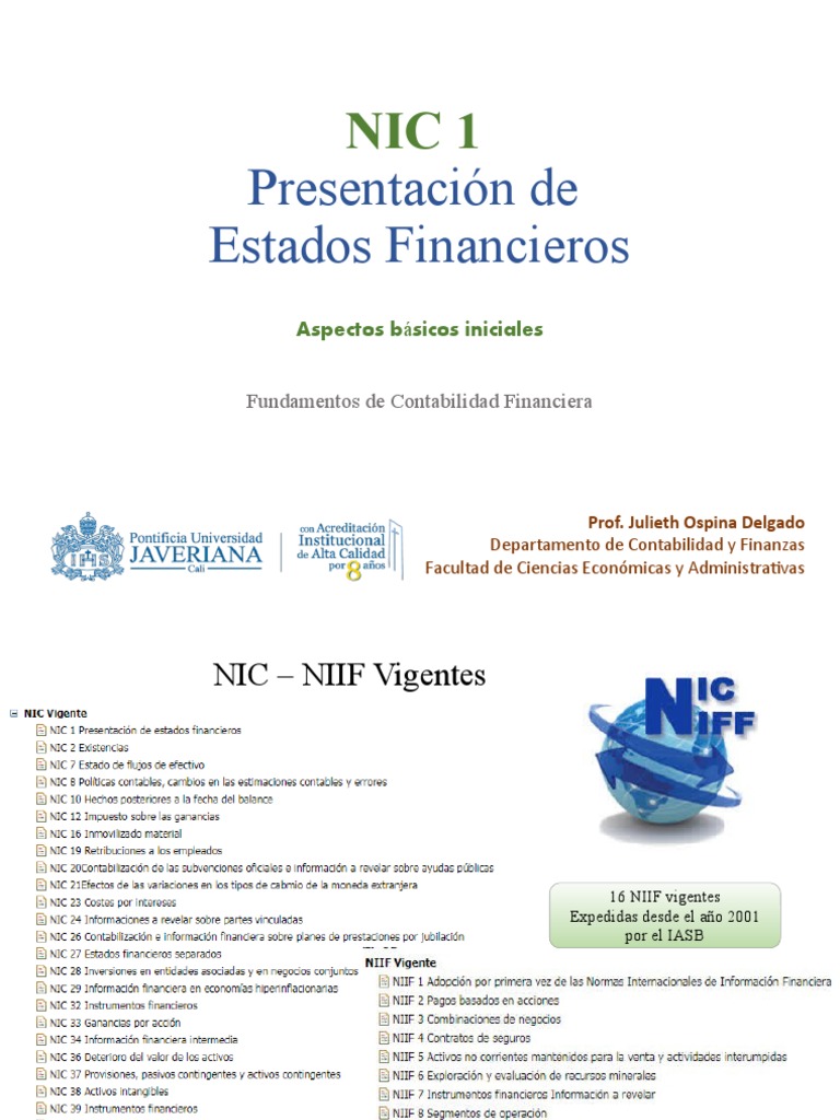 NIC 1 - Presentac - PPT | PDF | normas internacionales de INFORMACION ...