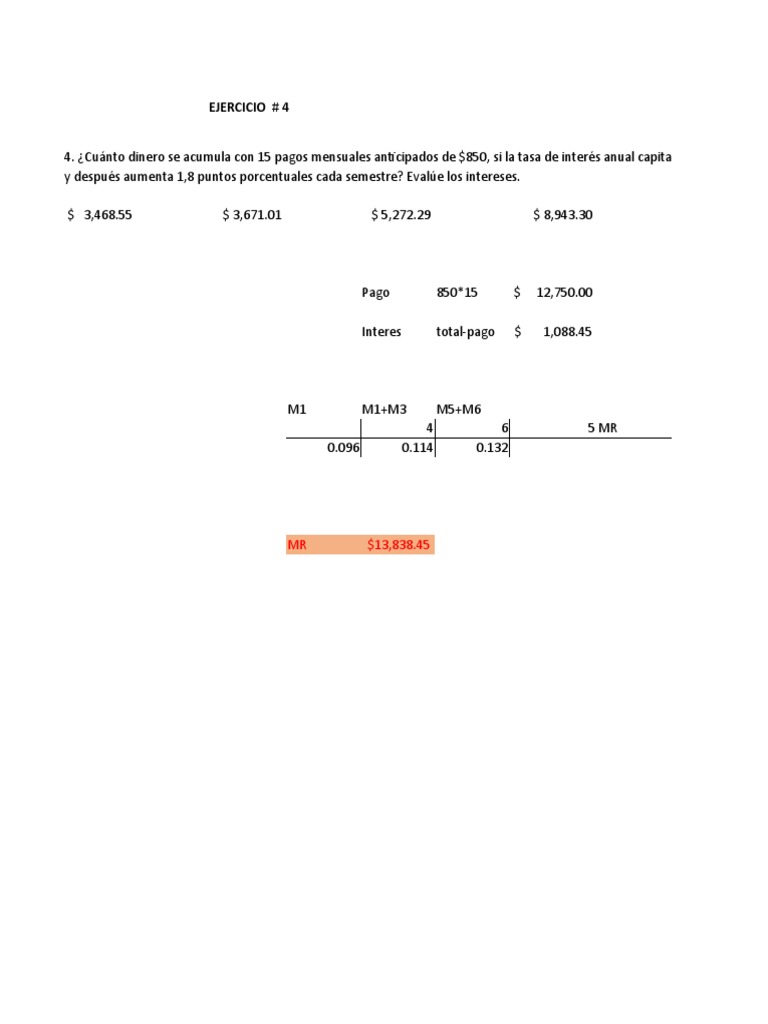 Deber de Mat. Fin. | PDF