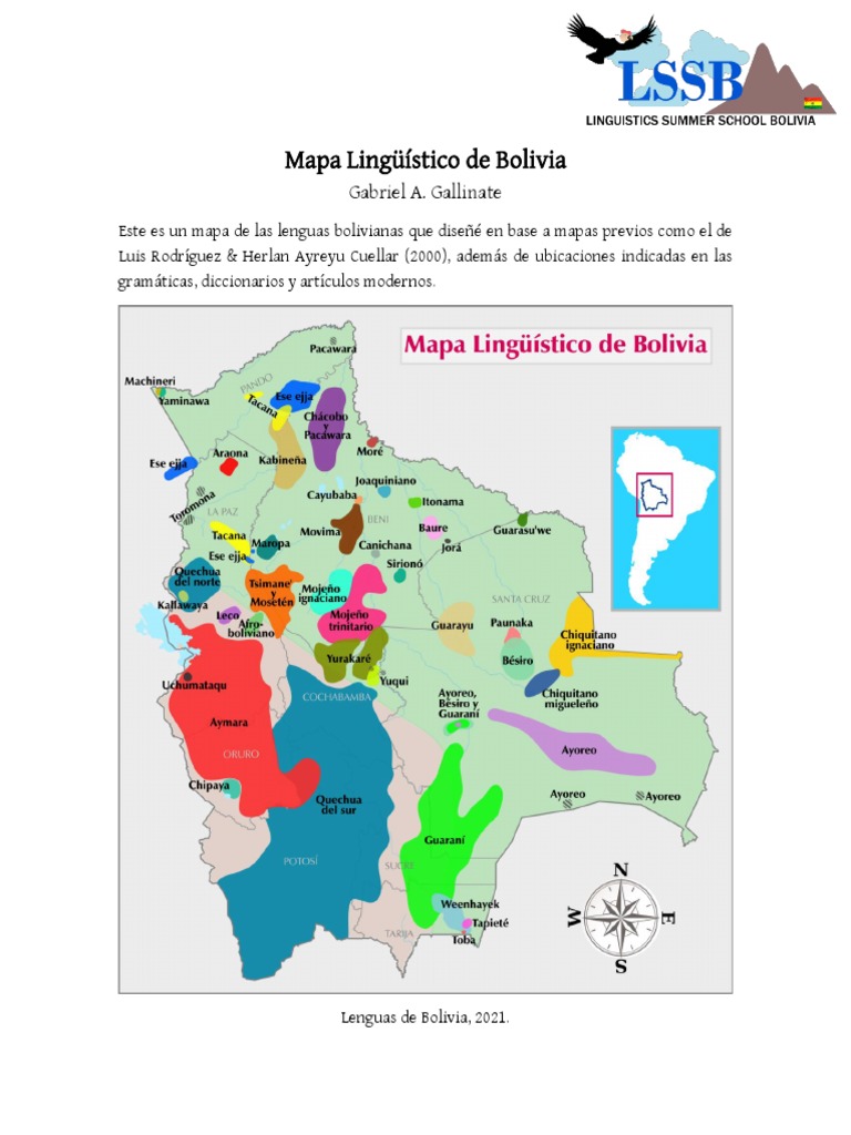 Mapa Lingüístico de Bolivia 2021 | PDF | Bolivia | Familias de idiomas