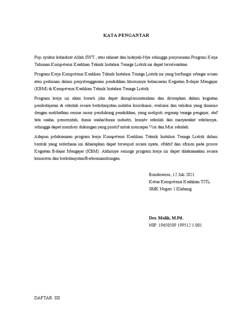 Program Kerja Kaprog SMK TSM | PDF | Karier & Perkembangan | Seni