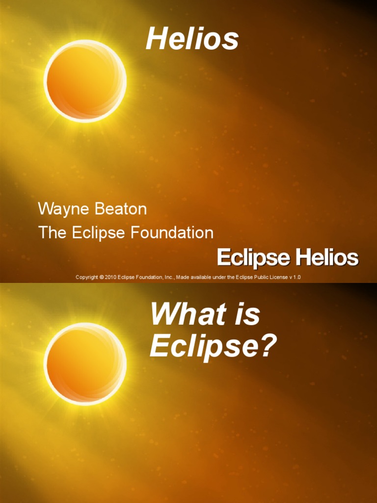 Helios: Wayne Beaton The Eclipse Foundation | PDF | Eclipse (Software ...