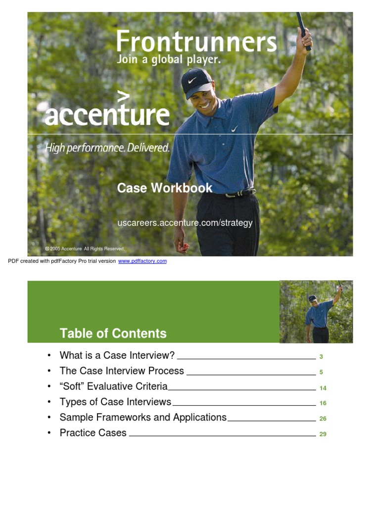 Accenture Strategy - Case Workbook | PDF | Hypothesis