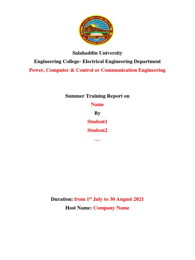 Summer Training Report | PDF