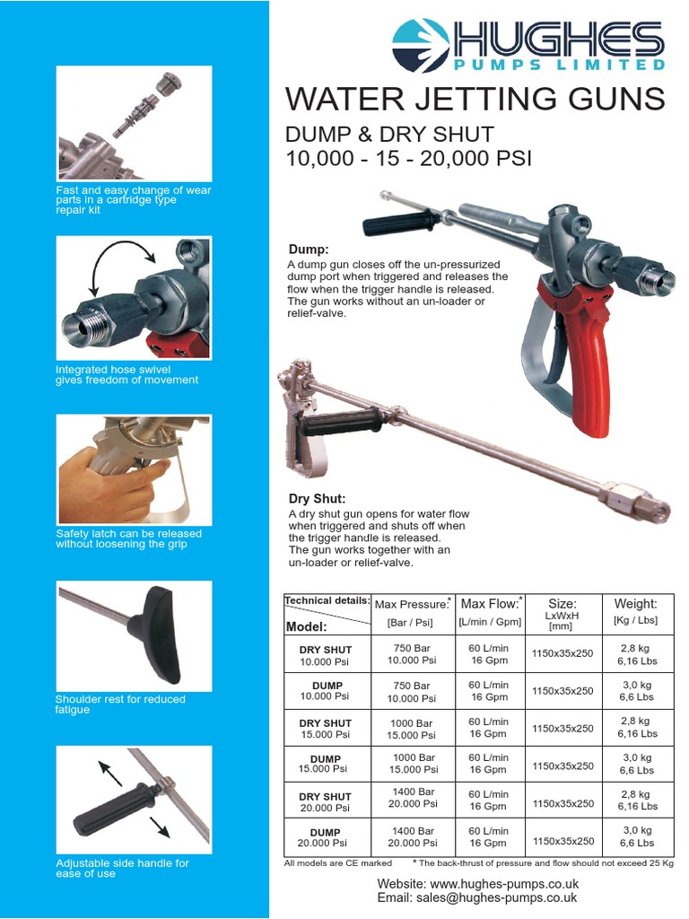 Water Jetting Guns: Dump & Dry Shut 10,000 - 15 - 20,000 PSI | PDF ...