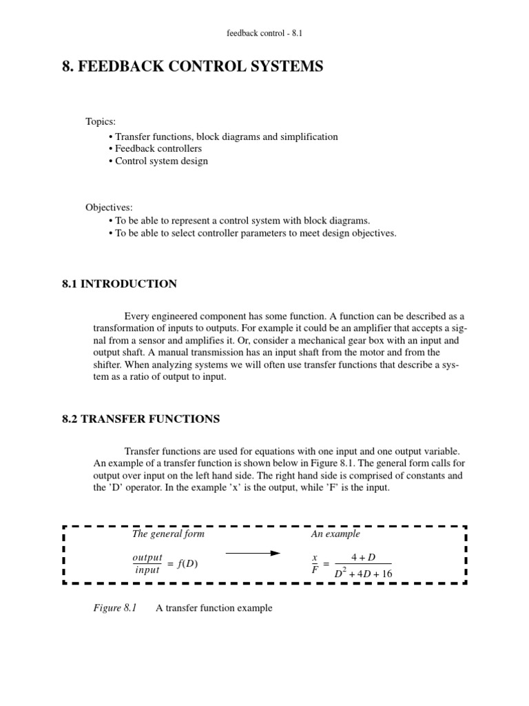 Feedback Control System | PDF | Control Theory | Control System