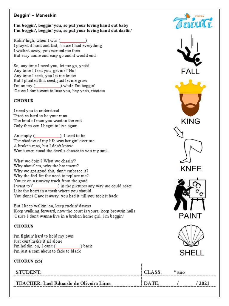 Beggin' - Maneskin I'm Beggin', Beggin' You, So Put Your Loving Hand ...