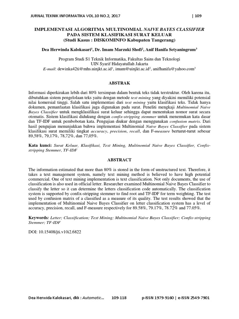 Implementasi Multinomial Naive Bayes | PDF | Komputer