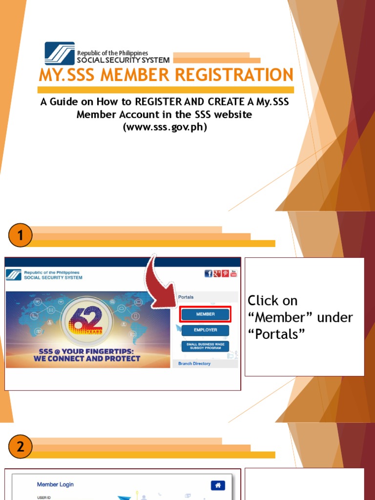 My Sss Web Registration Guide | PDF | Automated Teller Machine ...