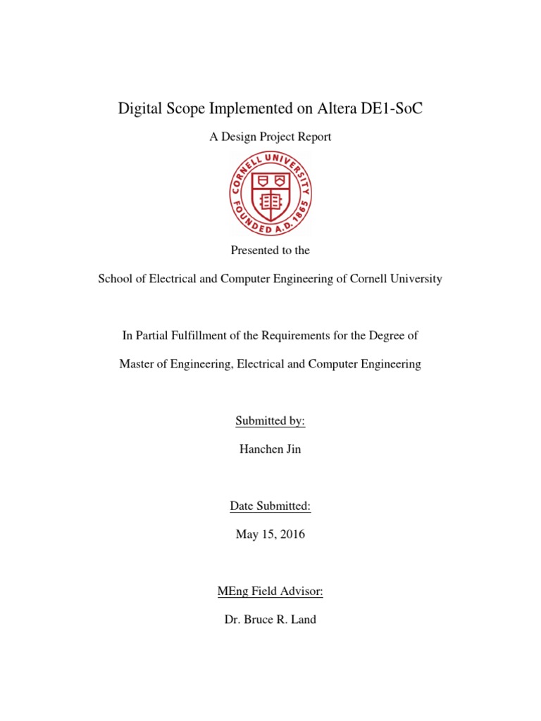 FPGA-Based Digital Oscilloscope Design | PDF | Analog To Digital ...