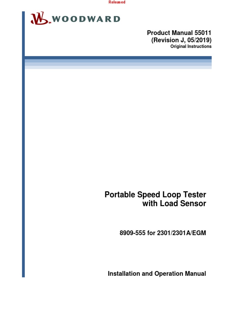 Woodward Portable Speed Loop Tester With Load Sensor Manual | PDF ...