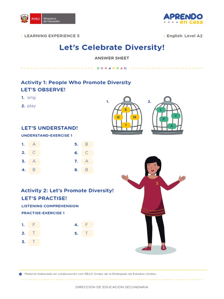 Activity 1: People Who Promote Diversity Let'S Observe! | PDF