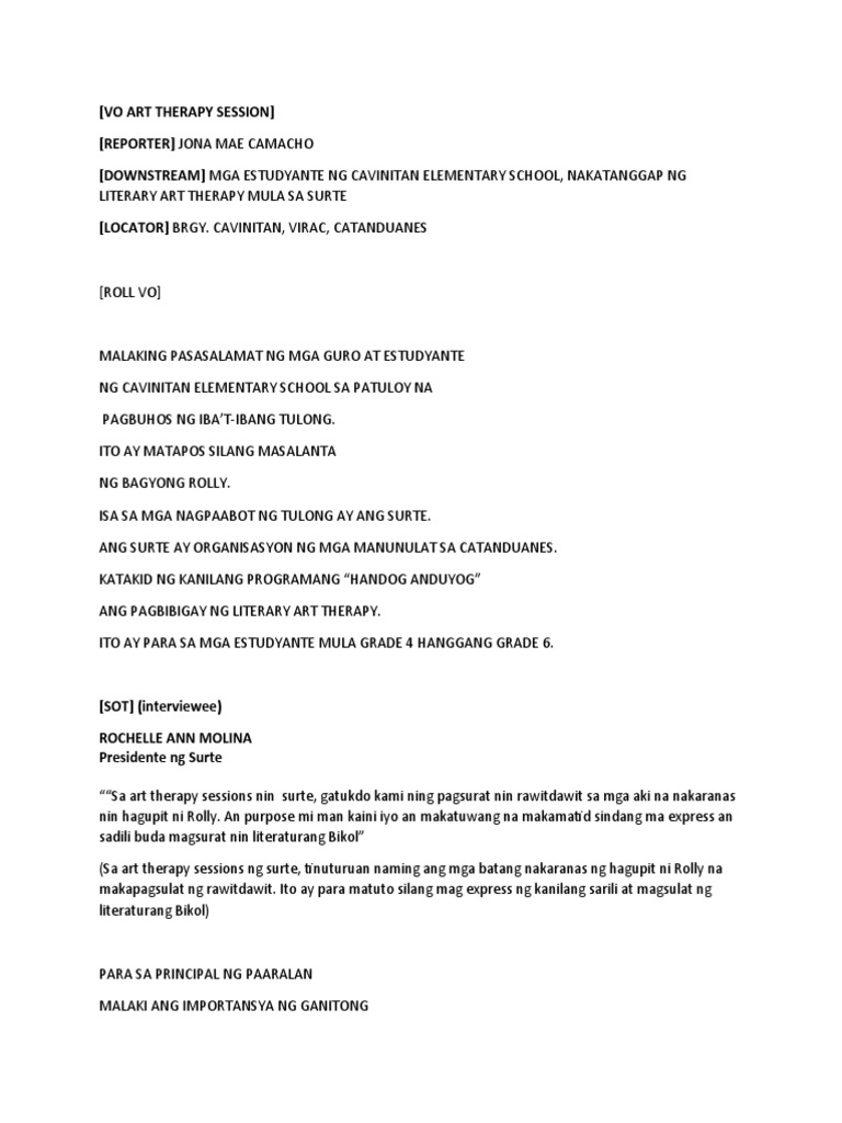 Script (Tagalog) | PDF