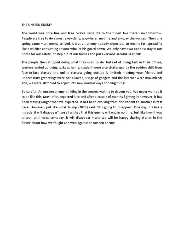 The Unseen Enemy | PDF