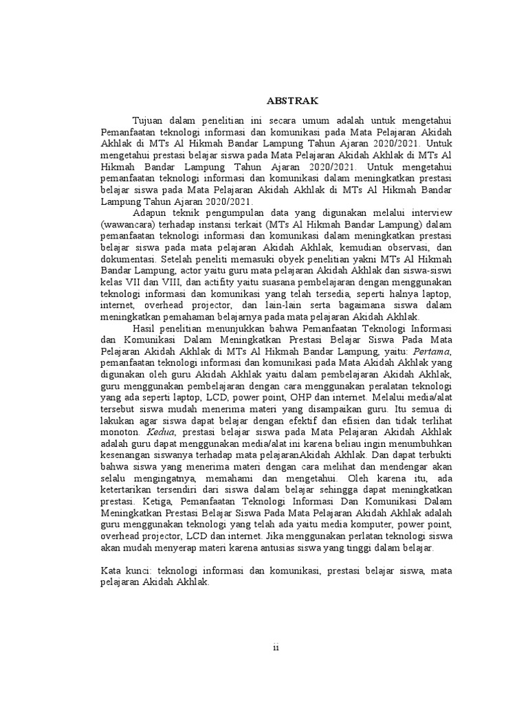 Skripsi Bab 1 Sampai 5 New | PDF