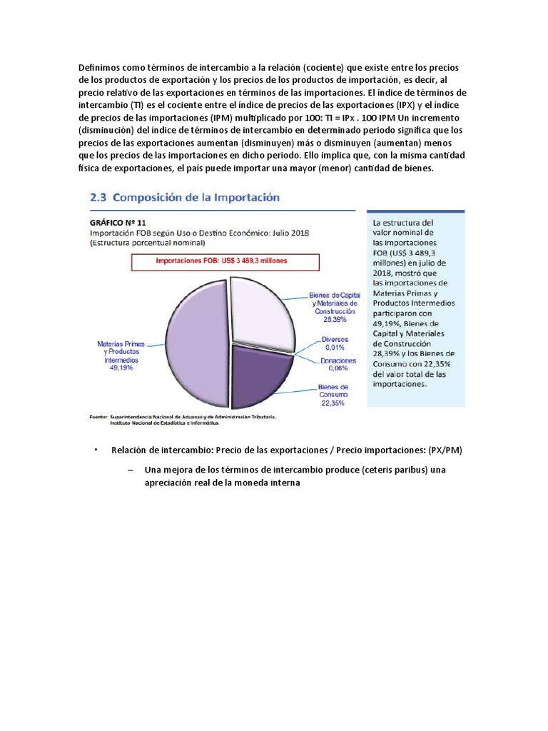Términos de Intercambio: Definición y Fórmula | PDF