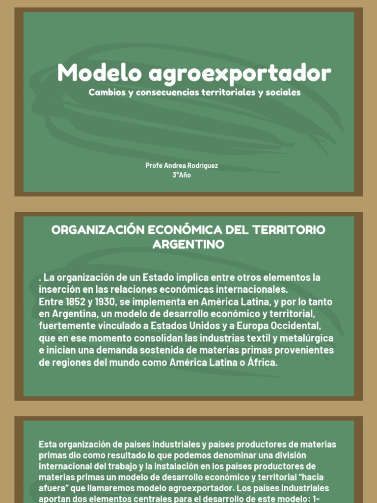 Modelo Agroexportador MB | PDF | Argentina | Inmigración
