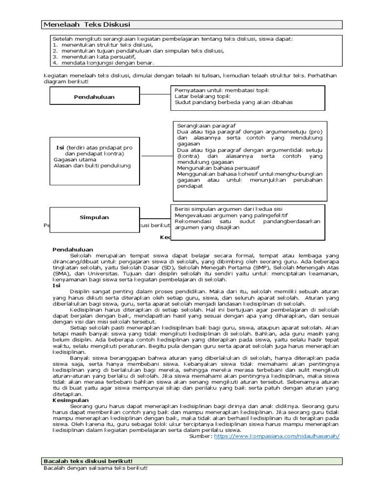 MENELAAH TEKS DISKUSI - Prischilia | PDF