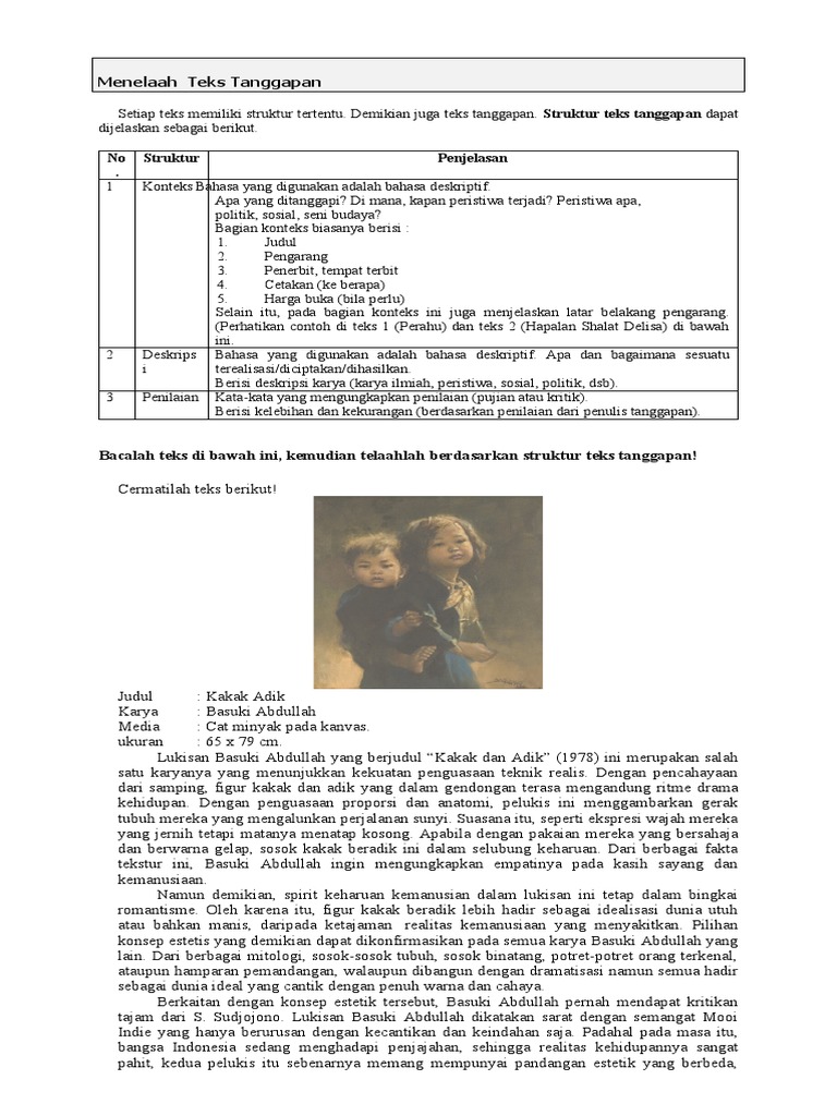 Menelaah Teks Tanggapan Prischilia | PDF | Seni | Klasik