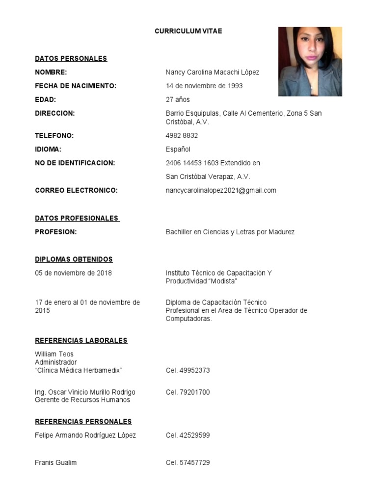 CV Nancy Lopez | PDF