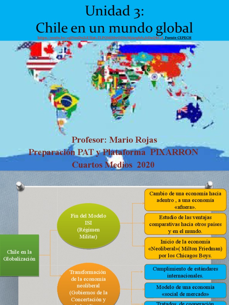 Inserción de Chile en El Mundo Globalizado Cuartos Medios 2020 | PDF ...