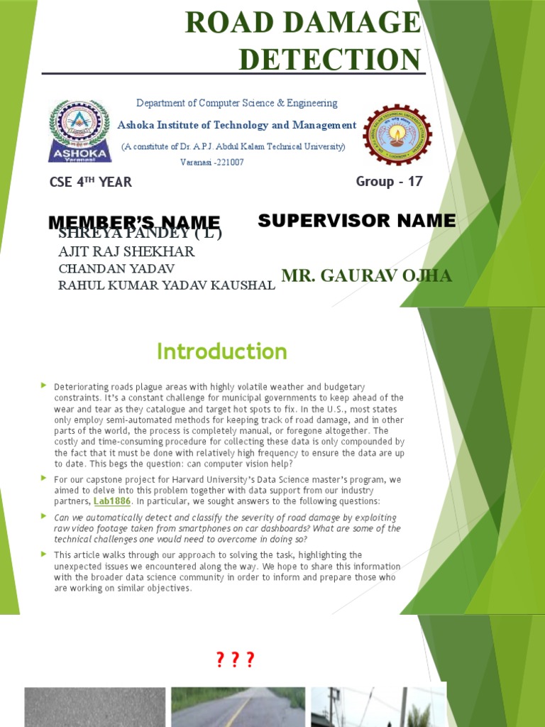 Automated Road Damage Detection Using Computer Vision and Deep Learning ...