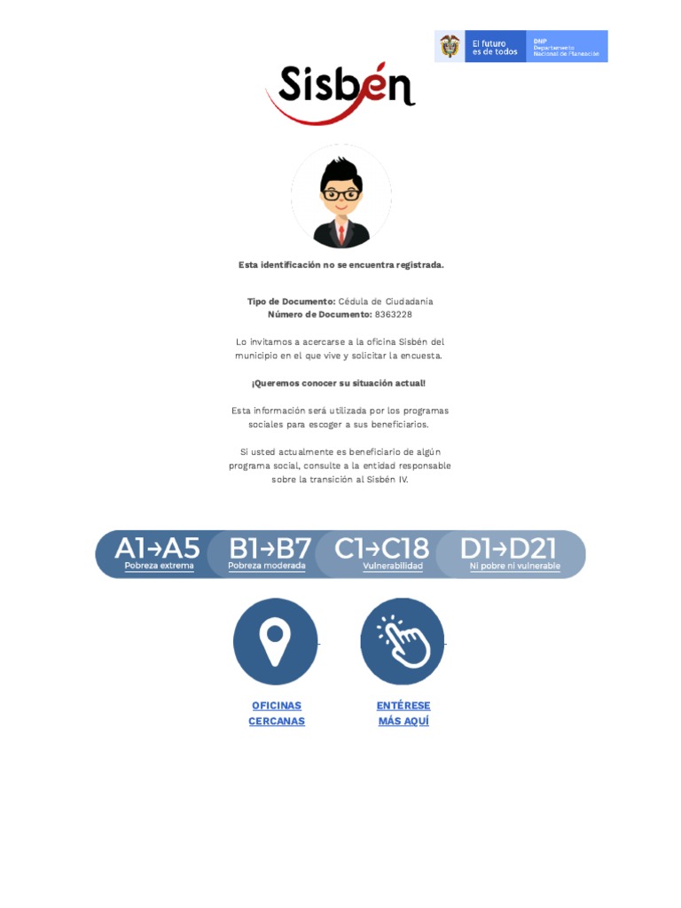 SISBEN - Consulta de Clasificación | PDF | Ciencias sociales | Derecho