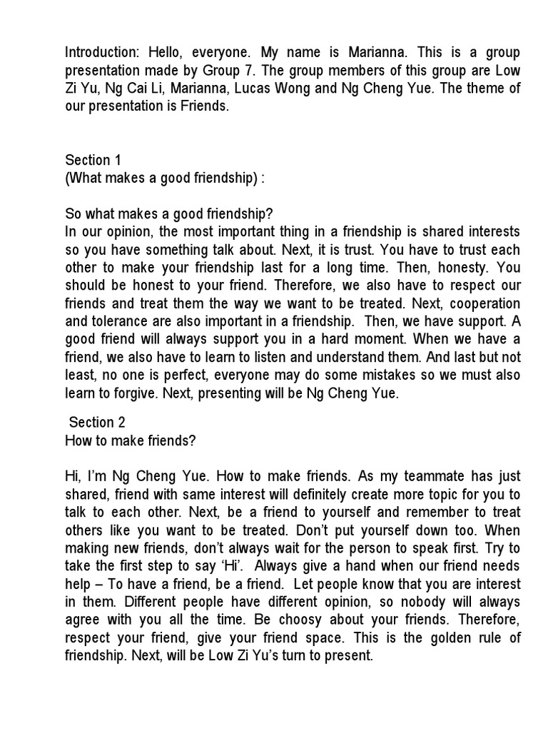 Introduction | PDF | Friendship