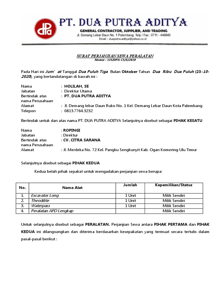 Duk Alat PT & CV | PDF