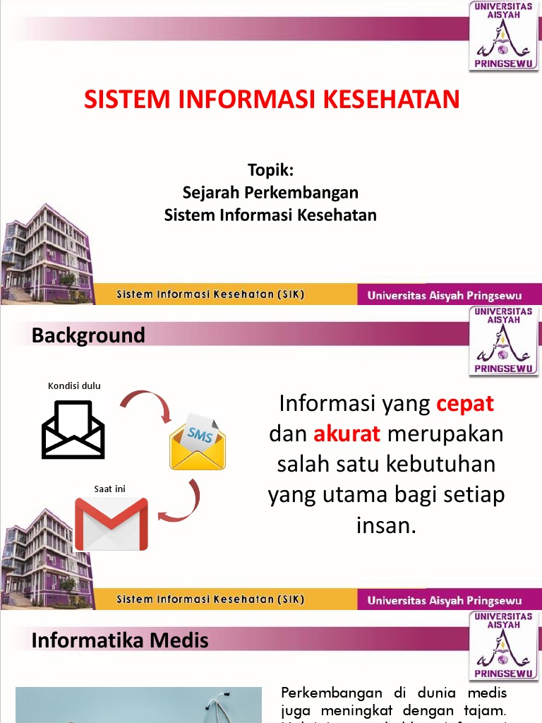 Part 9 Sejarah Perkembangan SIK - Informatika Kesehatan | PDF
