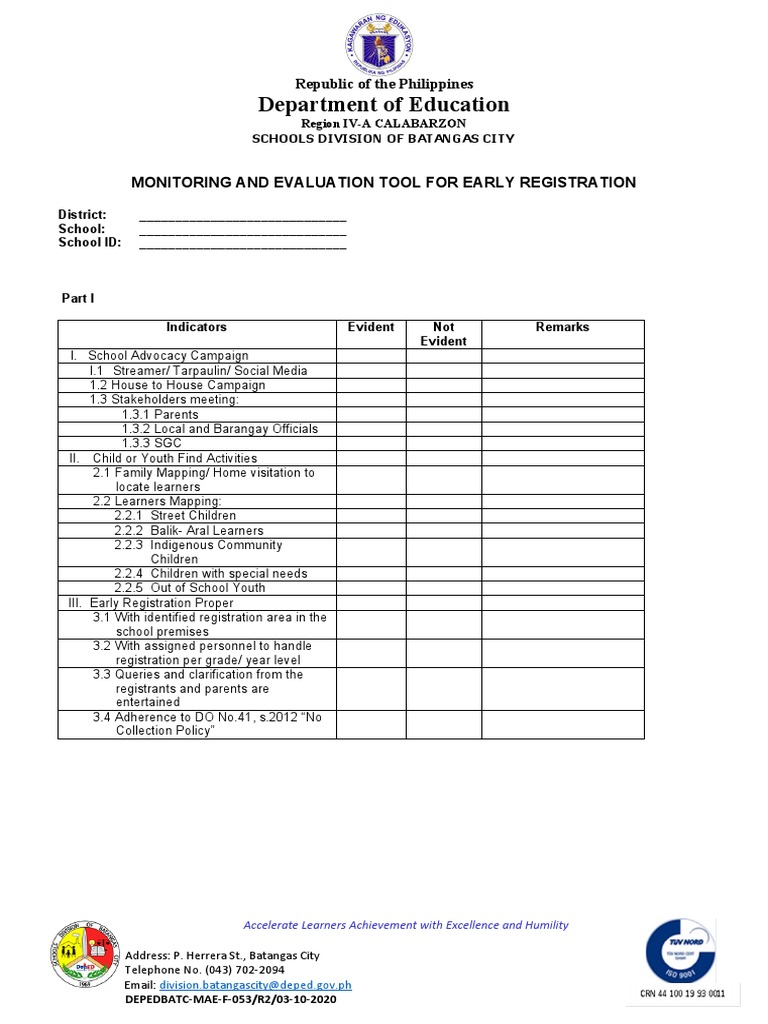 Department of Education: Republic of The Philippines | PDF
