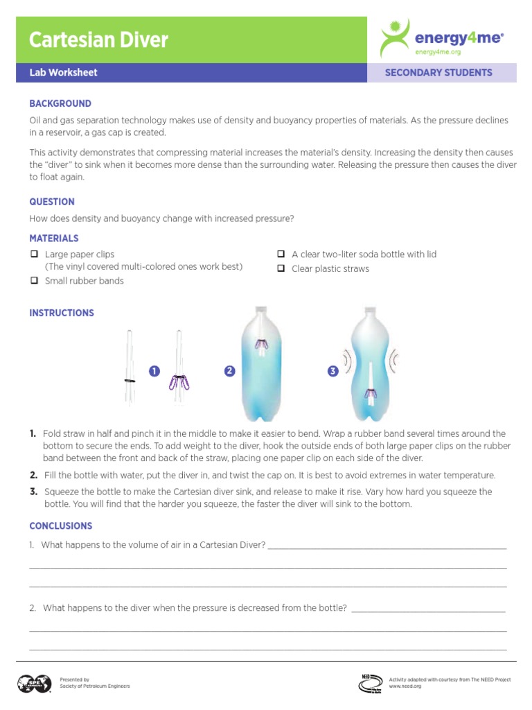 Cartesian Diver Lab for Students | PDF