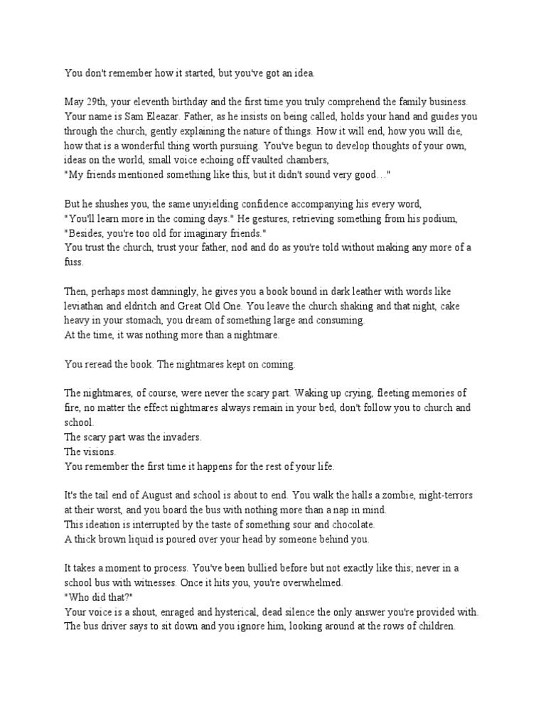 Short Story Entry | PDF | Vomiting