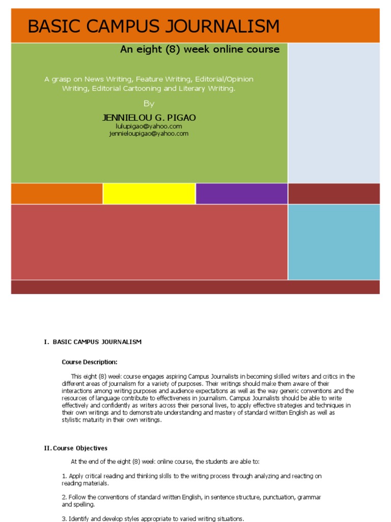 Campus Journ | PDF | Journalism | Poetry