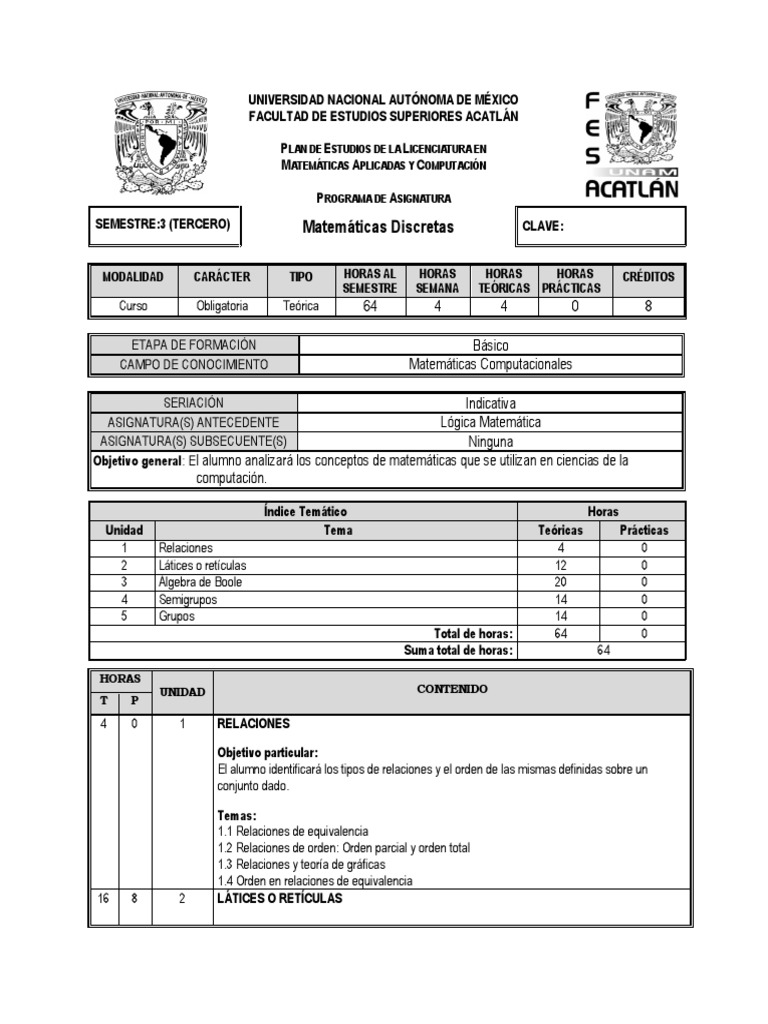 Matematicas Discretas Pdf Matemáticas Discretas Matemáticas