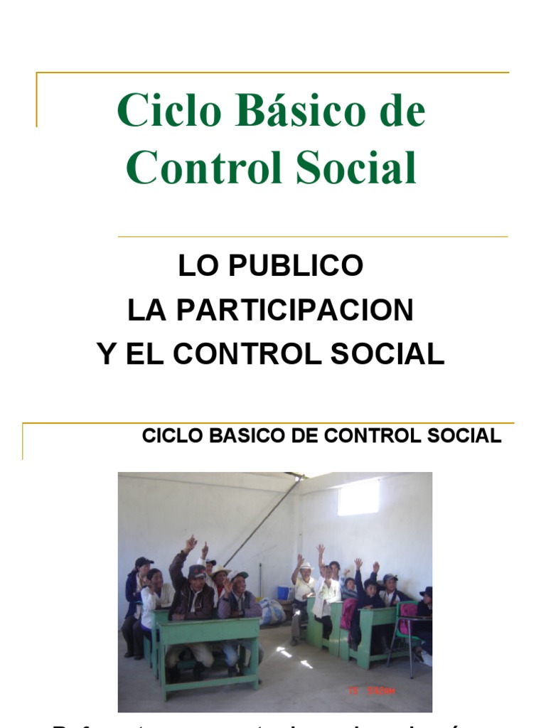 Presentacion de Control Social | PDF | Ideologías políticas | Democracia