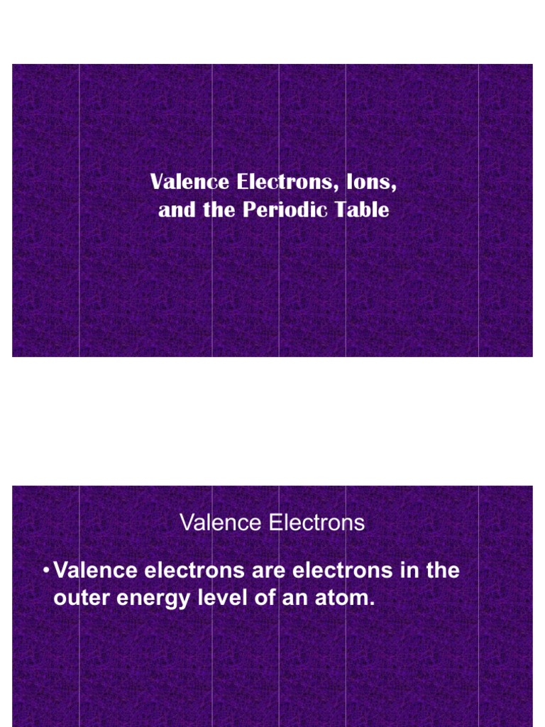 Valence Electrons, Ions, and The Periodic Table12789 | Download Free ...