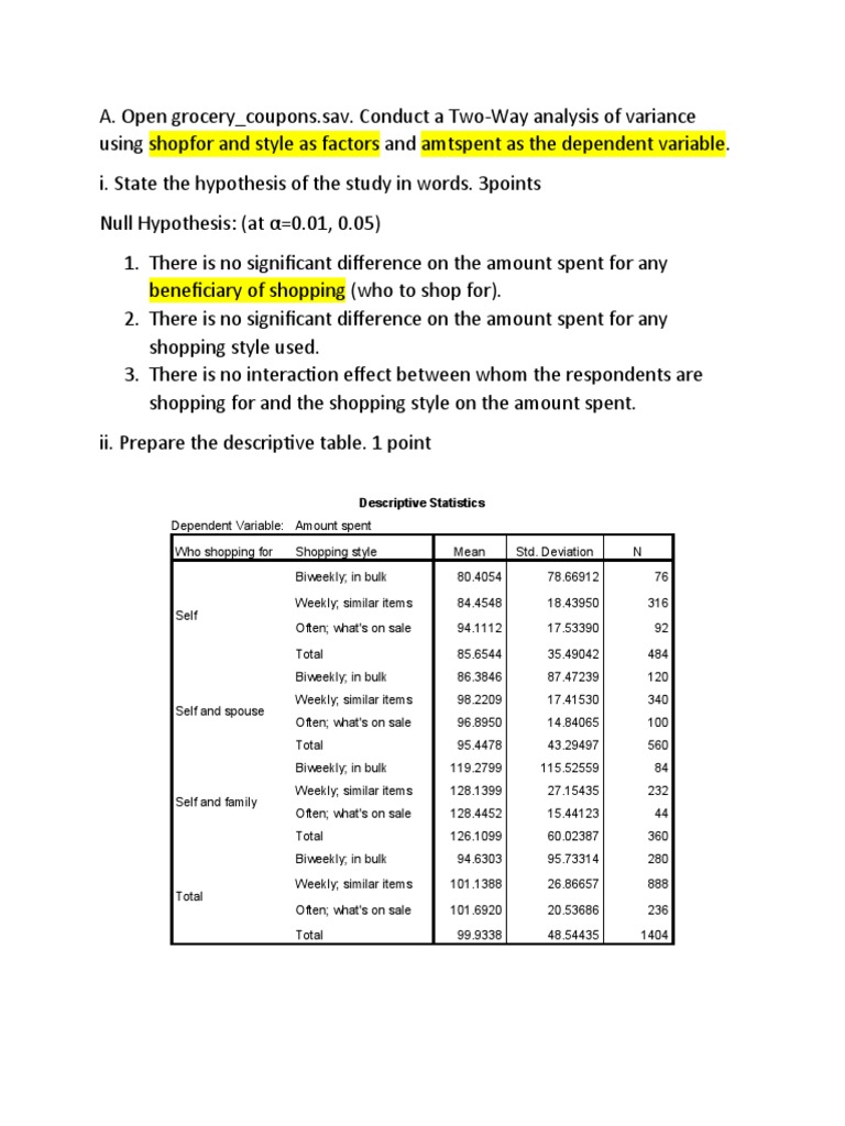 Descriptive Statistics | PDF | Analysis Of Variance | Errors And Residuals