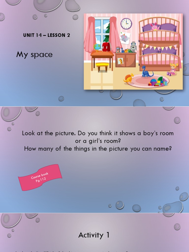 Unit 14 Lesson 2 My Space | PDF